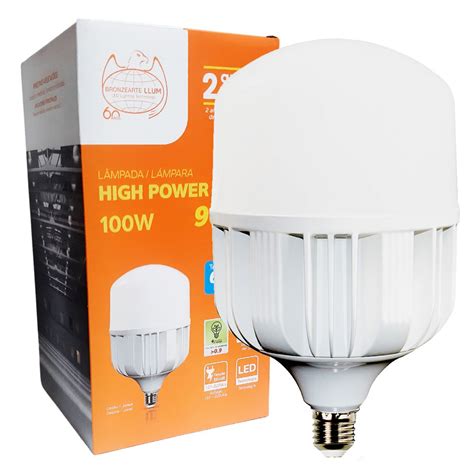 Lâmpada Led Alta Potência 100W E 40 Branca Fria 6500K LLUM Broketto