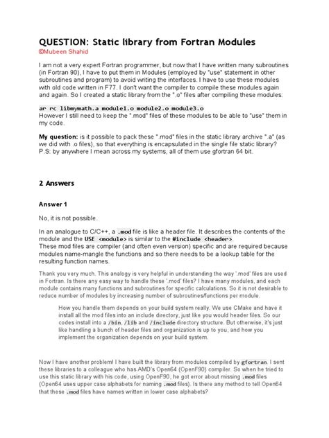 pdf static library from fortran modules dokumen tips