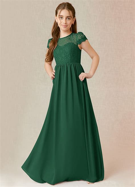 Vert Fonc Azazie Delevingne Jbd Robes De Demoiselle D Honneur Junior