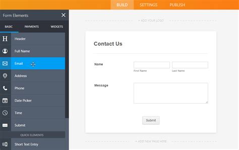 how to position fields in jotform vcfa