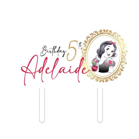 Cake Topper Biancaneve La Piu Bella Del Reame Personalizzabile In