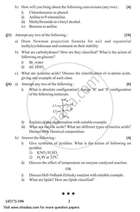 Organic Chemistry B Sc Chemistry Semester Sybsc Question