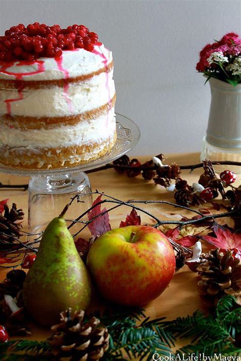 Recette de Naked cake aux épices d automne compotée pommes poires à