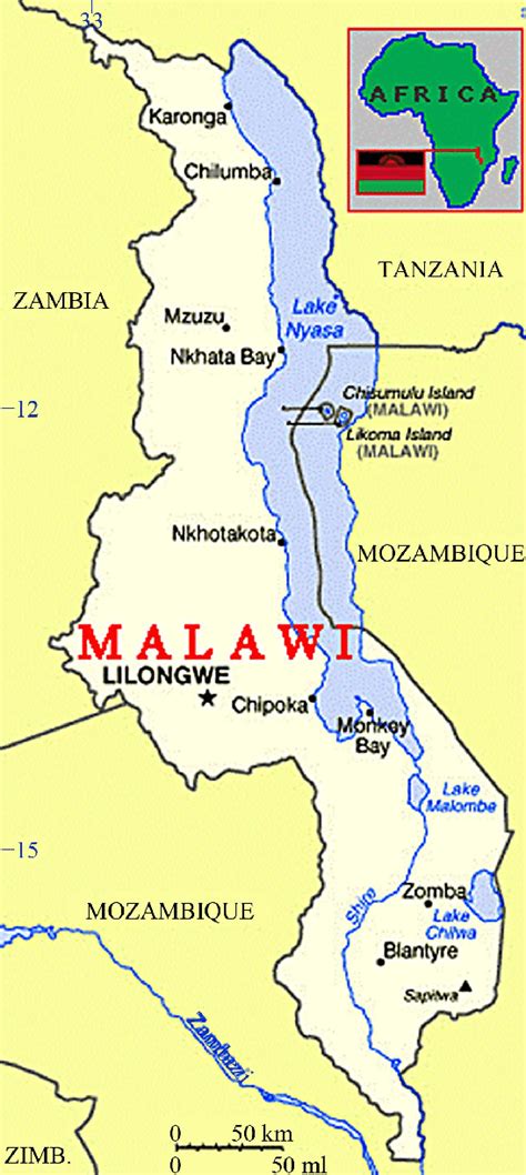 Detailed Map Of Malawi