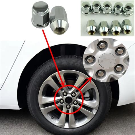 20pcs Universal Car Locking Wheel Nuts M12x1 5 M12x1 25 Steel Alloy