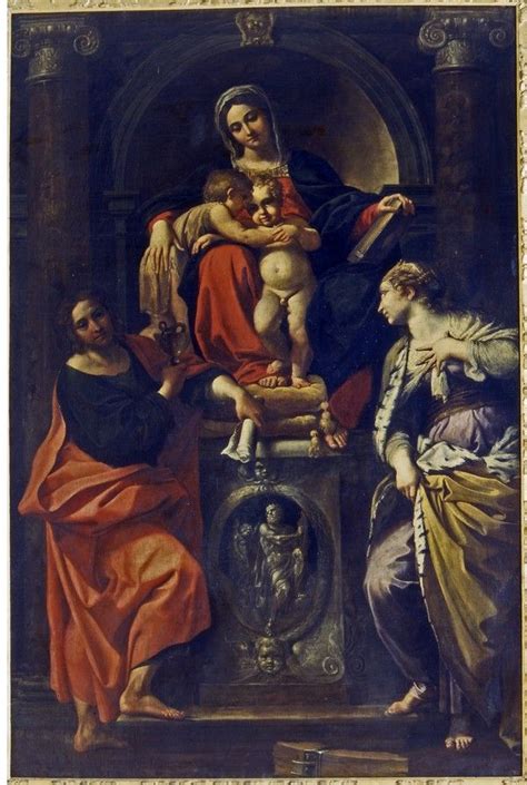 Annibale Carracci 1560 1609 Madonna Col Bambino In Trono E Santi