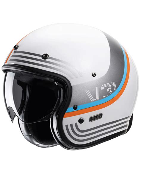 Kask otwarty HJC V31 Byron biało szary Opinie HJC Kaski pl