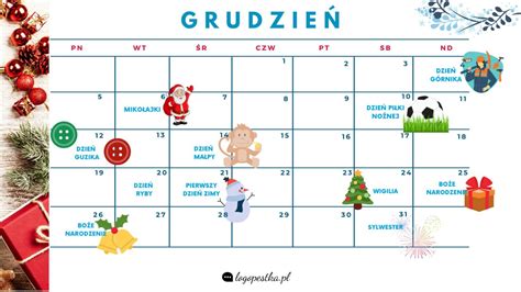 Kalendarz Wi T Nietypowych Grudzie Logopestka Pl