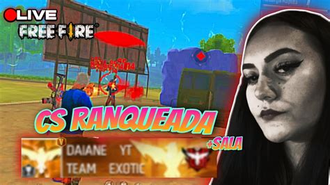 FREE FIRE AO VIVO CS RANK RUMO AO ELITE DAIANE YT YouTube