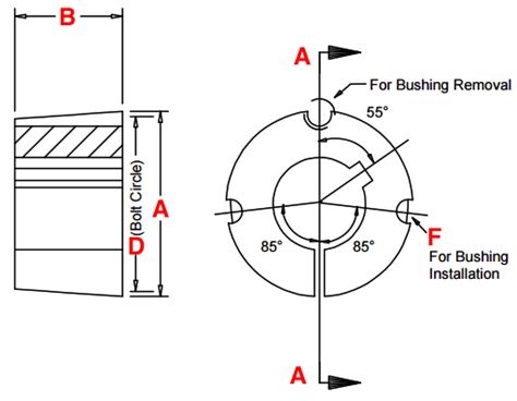 Taper Lock Bushing Size Chart USA Roller Chain Sprocket