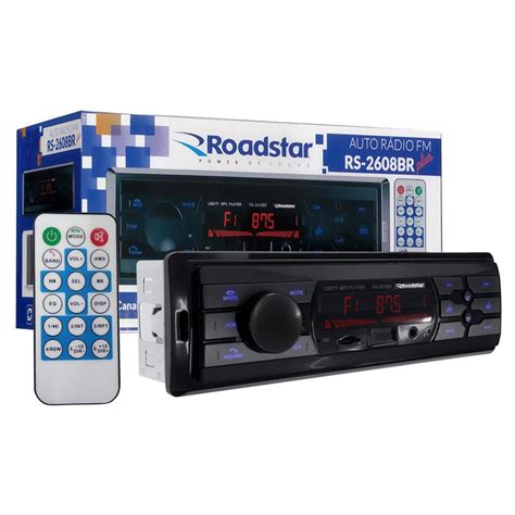 Radio Automotivo Roadstar RS2608BR Plus Mp3 Player Bluetooth USB SD FM