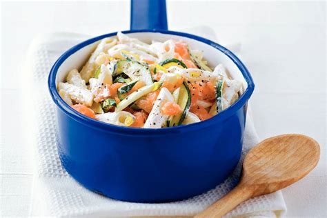Pasta Met Courgette En Zalm Recept Allerhande Albert Heijn