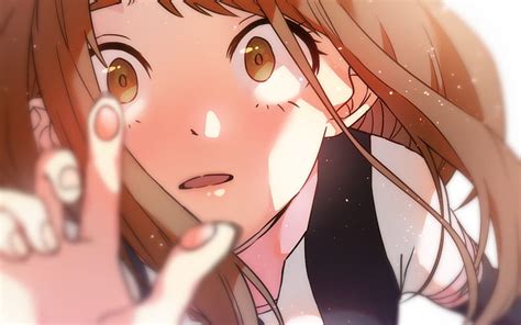 Ochako uraraka de cerca manga mi academia de héroe boku no hero