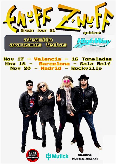 Gira española de Enuff Znuff para presentarnos Brainwashed Generation