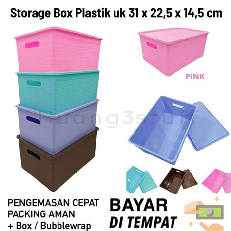 Jual PXTON Keranjang Serbaguna Plastik Anyam Rotan Storage Box Kotak