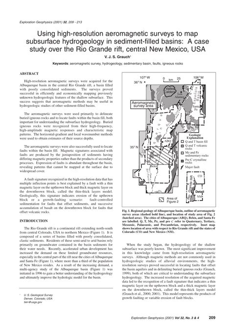 pdf using high resolution aeromagnetic surveys to map subsurface hydrogeology in sediment