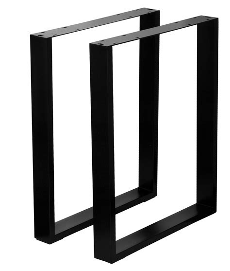Nogi metalowe Do stołu Loft Industrial czarne 60x72 cm Profil 7 5x2 5 2