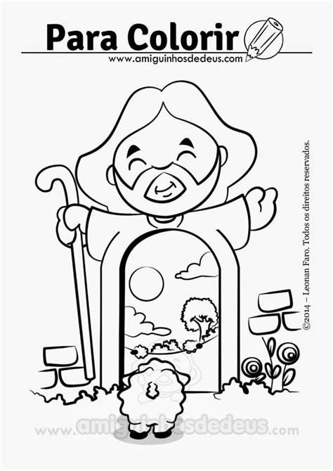Evangelho Para Colorir Jesus O Pastor Verdadeiro Jo 10 1 10 Artofit