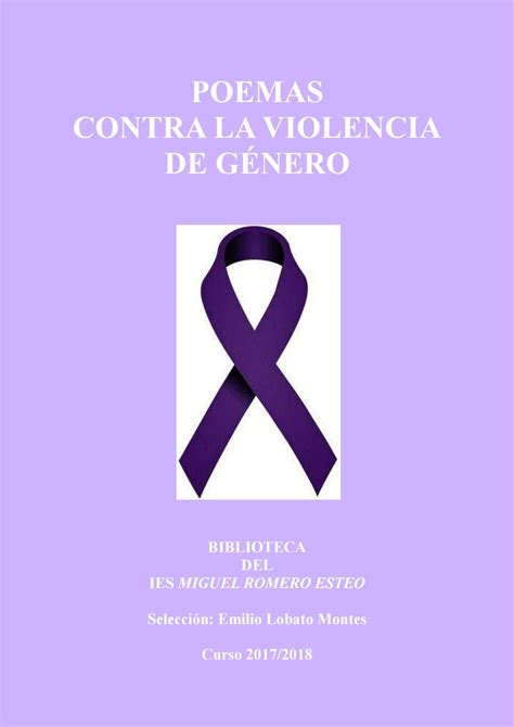 Poemas Contra La Violencia De G Nero By Emilio Lobato Issuu