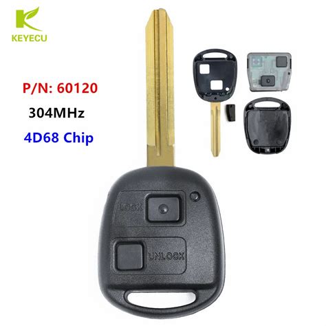 KEYECU Replacement New 2 Button Remote Car Key Fob 304MHz With 4D68
