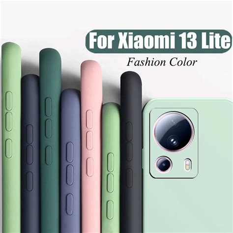 Funda Cuadrada De Silicona Para Xiaomi 13 Lite Carcasa Trasera
