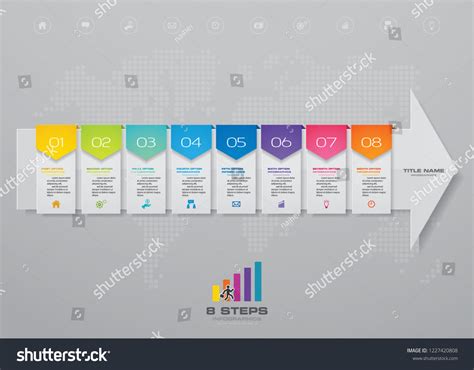 8 Steps Arrow Infographics Template Your Stock Vector Royalty Free