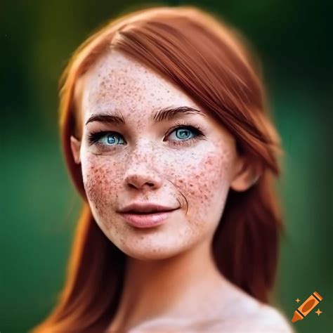 Stunning Portrait Of A Smiling Redhead Woman On Craiyon