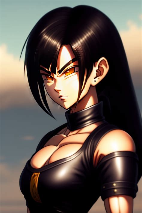Lexica Dragon Ball Half Saiyan Girl With Long Black Hair Black Eye