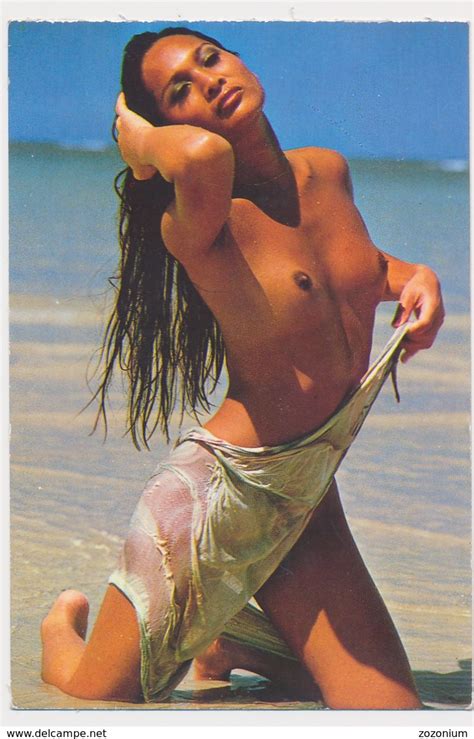 Small Erotic Sexy Naked Topless Woman Girl Beach Vintage