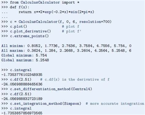 exercise numerical differentiation