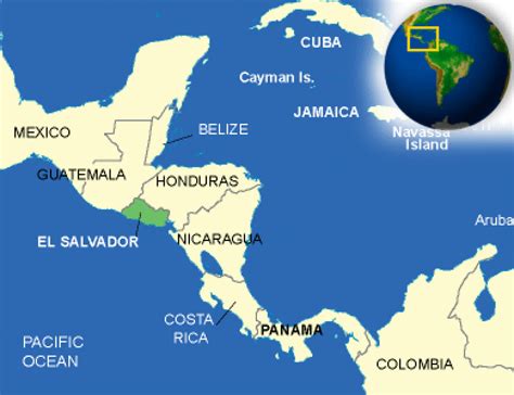 Map Of El Salvador Republica De Honduras El Salvador Viajar A Guatemala