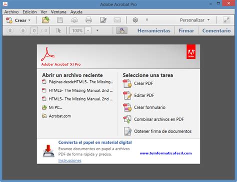 el editor pdf adobe acrobat xi pro tu informática fácil
