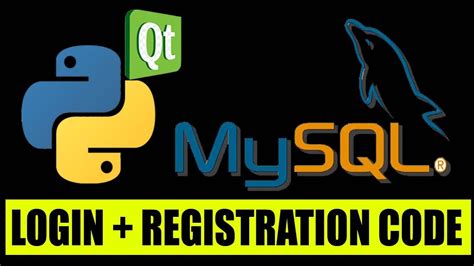 Python Pyqt5 Login Code And User Registration Complete Code With Mysql