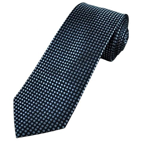 Luxury Navy Blue Light Blue Polka Dot Spot Men S Silk Tie From Ties