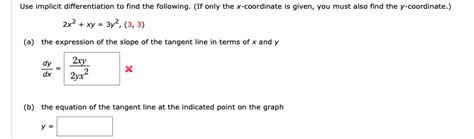 solved use implicit differentiation to find the following