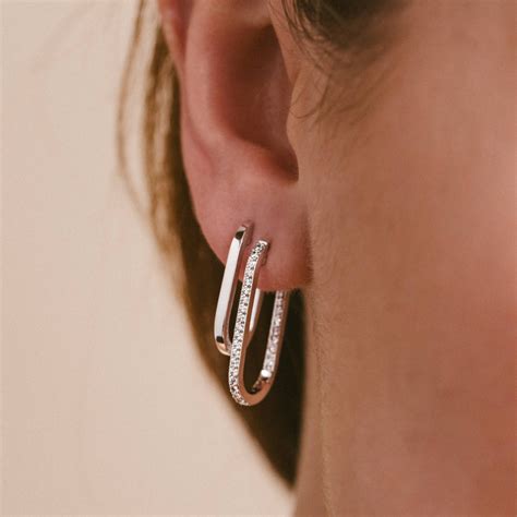 Créoles Origine grand modèle en or blanc et diamants SO SHOCKING