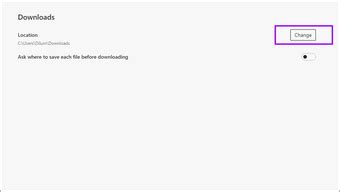 Cómo cambiar la ubicación de descarga en Microsoft Edge Chromium