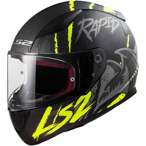 CASCO LS2 FF353 RAPID RAVEN COLOR Negro Amarillo TALLA M