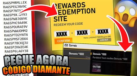 Como Pegar E Ativar C Digos De Diamante De Gra A No Free Fire Youtube