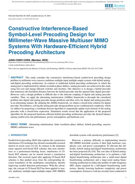 pdf constructive interference based symbol level precoding design for millimeter wave massive