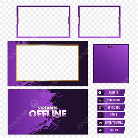 Twitch Overlay Vector Png Images Purple Twitch Overlay Stream Asset