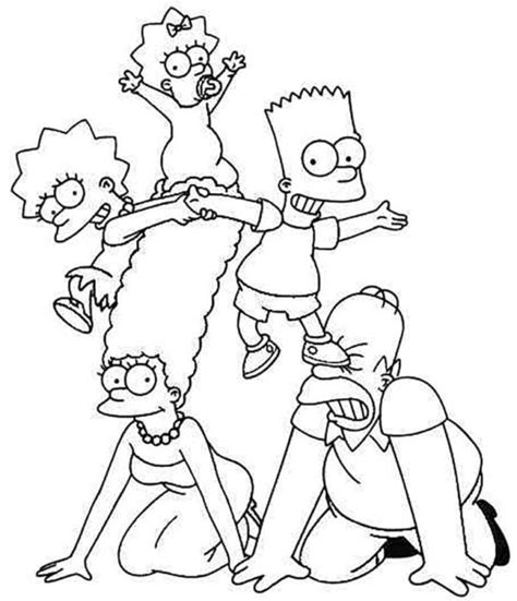 Omalovánka Ve svém volném čase Simpsonovi rádi cvičí kaskadérské kousky