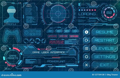 HUD User Interface GUI Futuristic Panel With Infographic Elements