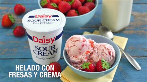 Helado Con Fresas Y Crema Daisy YouTube