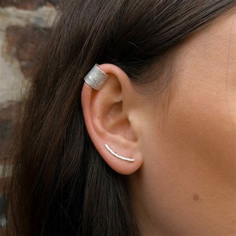 Silver Textured Ear Cuff By Marion Made Jewellery Notonthehighstreet