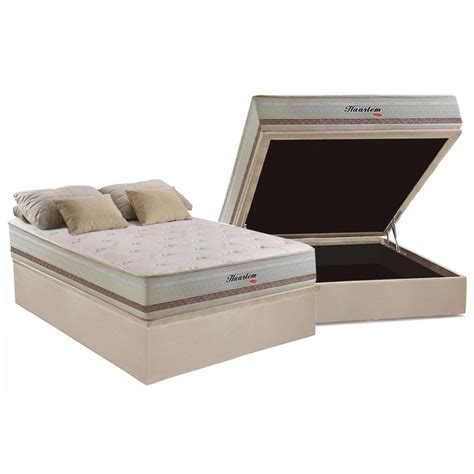 Cama Box Baú Casal Colchão Molas Ensacadas Herval MasterPocket Haarlen