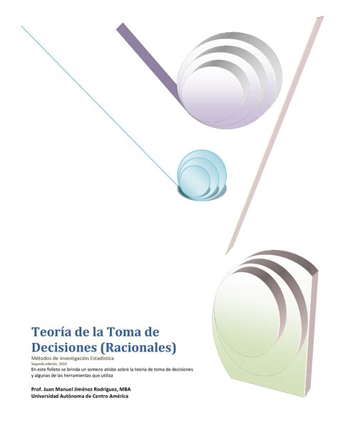 3 Teoria de la toma de decisiones Teoría de la Toma de Decisiones