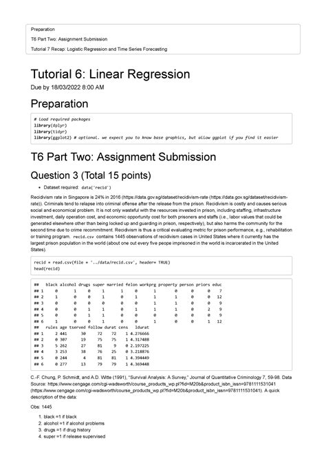 bt1101 t6 linear regression part ii t6 part two assignment submission tutorial 7 recap