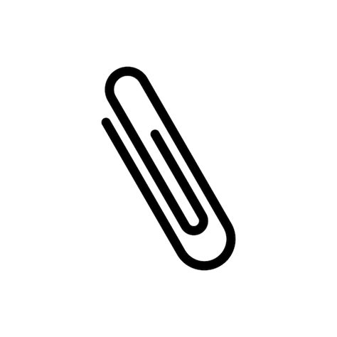 Einfache Büroklammer Symbol Vektorvorlage Premium Vektor