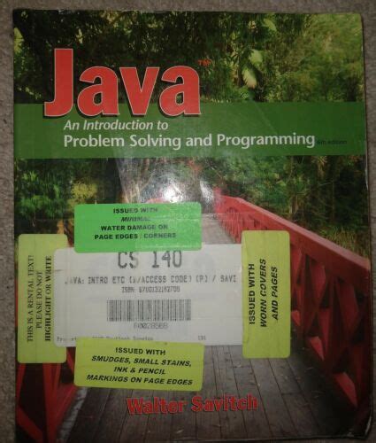 java an introduction to problem solving and programming by walter savitch 9780131492028 ebay
